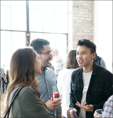 People jumping in happiness